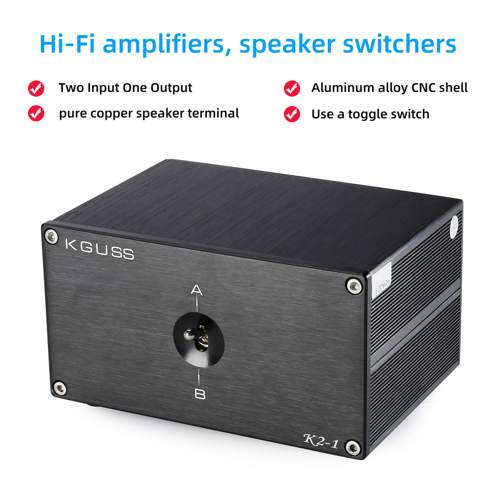 Kguss K21 Passive Audio Signal Switcher 2 In 2 Out Switch Selector Box