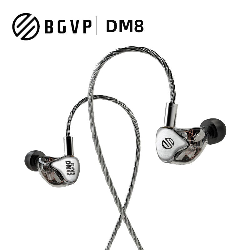 BGVP DM8 Earphone Noise Cancelling Earbuds Knoweles+Sonion 8BA Wired B