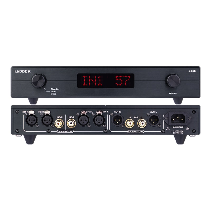 LADDER Bach Fully Balanced HiFi Preamplifier R-2R Structure Stable Out